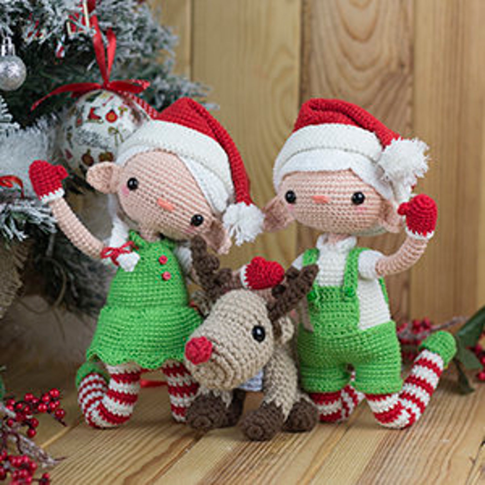 Christmas Elves Amigurumi Crochet Pattern, Christmas Decoration (PDF ...