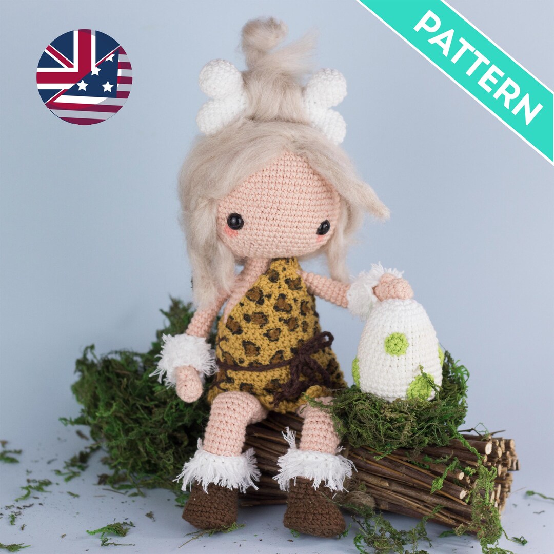 Amigurumi Doll Cavewoman Clothes Crochet Pattern (PDF) - Etsy
