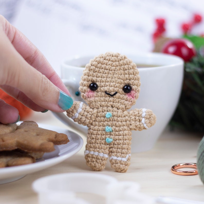 Gingerbread Man Amigurumi Crochet Pattern, Spanish (PDF) - Etsy