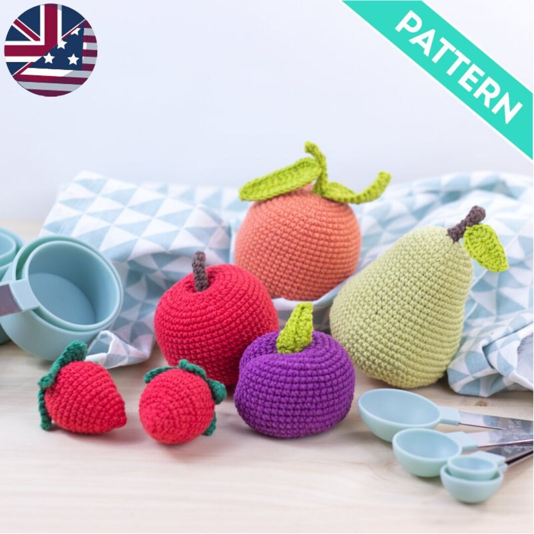 Pack Amigurumi Fruits ENGLISH PATTERN, PDF, Fruits Crochet Pattern ...