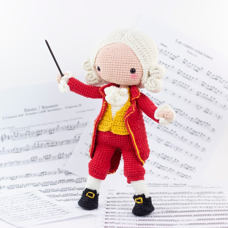 Mozart Amigurumi Crochet Pattern (PDF, Spanish) - Etsy