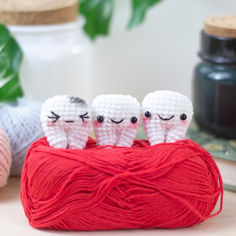 Amigurumi Molar Crochet ENGLISH PATTERN PDF Tooth Amigurumi - Etsy