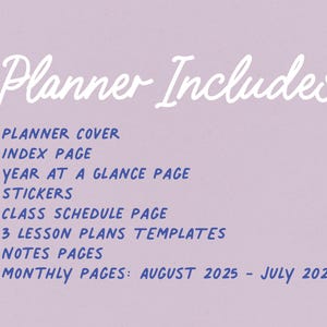Teacher Digital Planner 2025-2026 | Google Sheets | Monthly Digital ...
