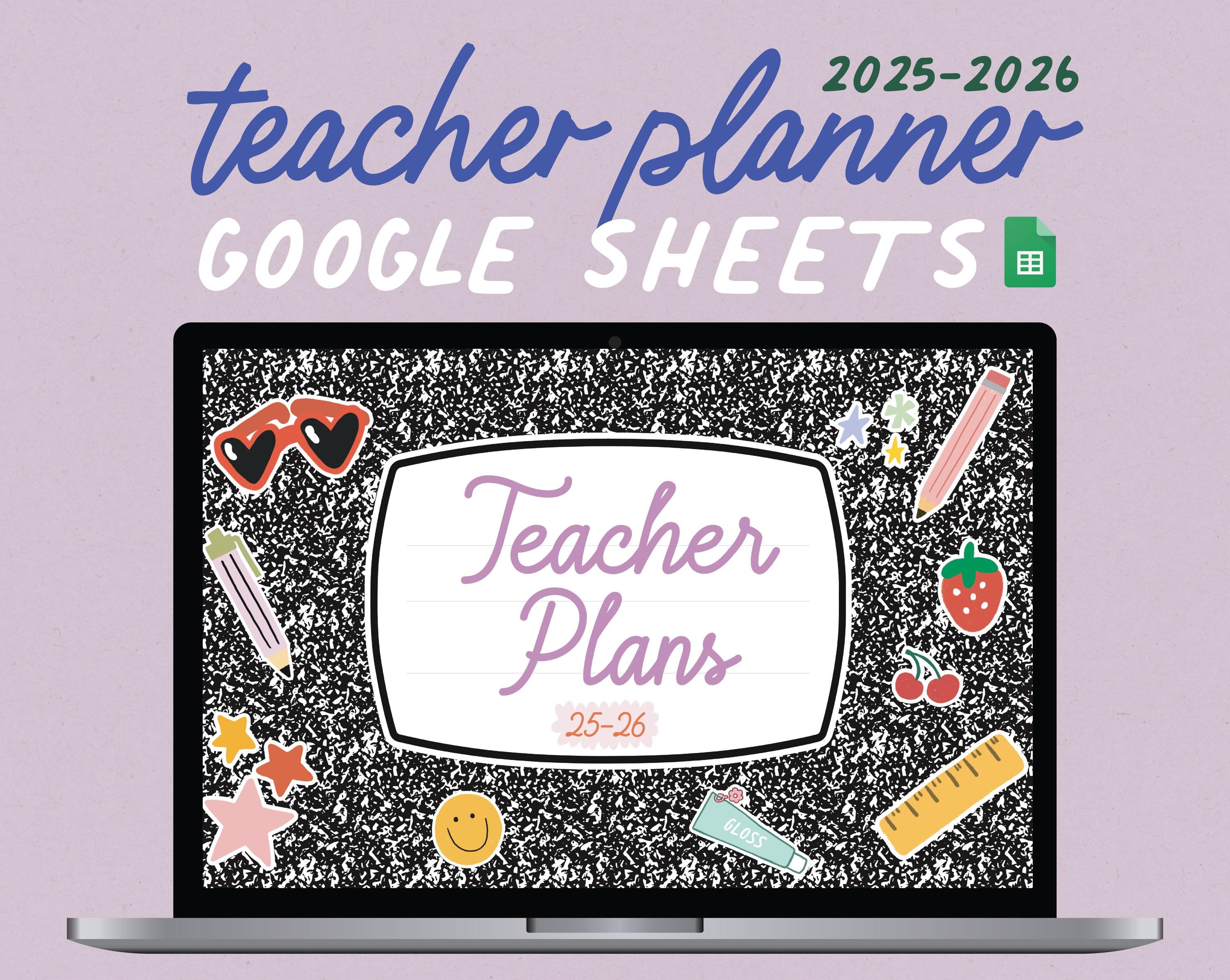 Teacher Digital Planner 2025-2026 | Google Sheets | Monthly Digital ...