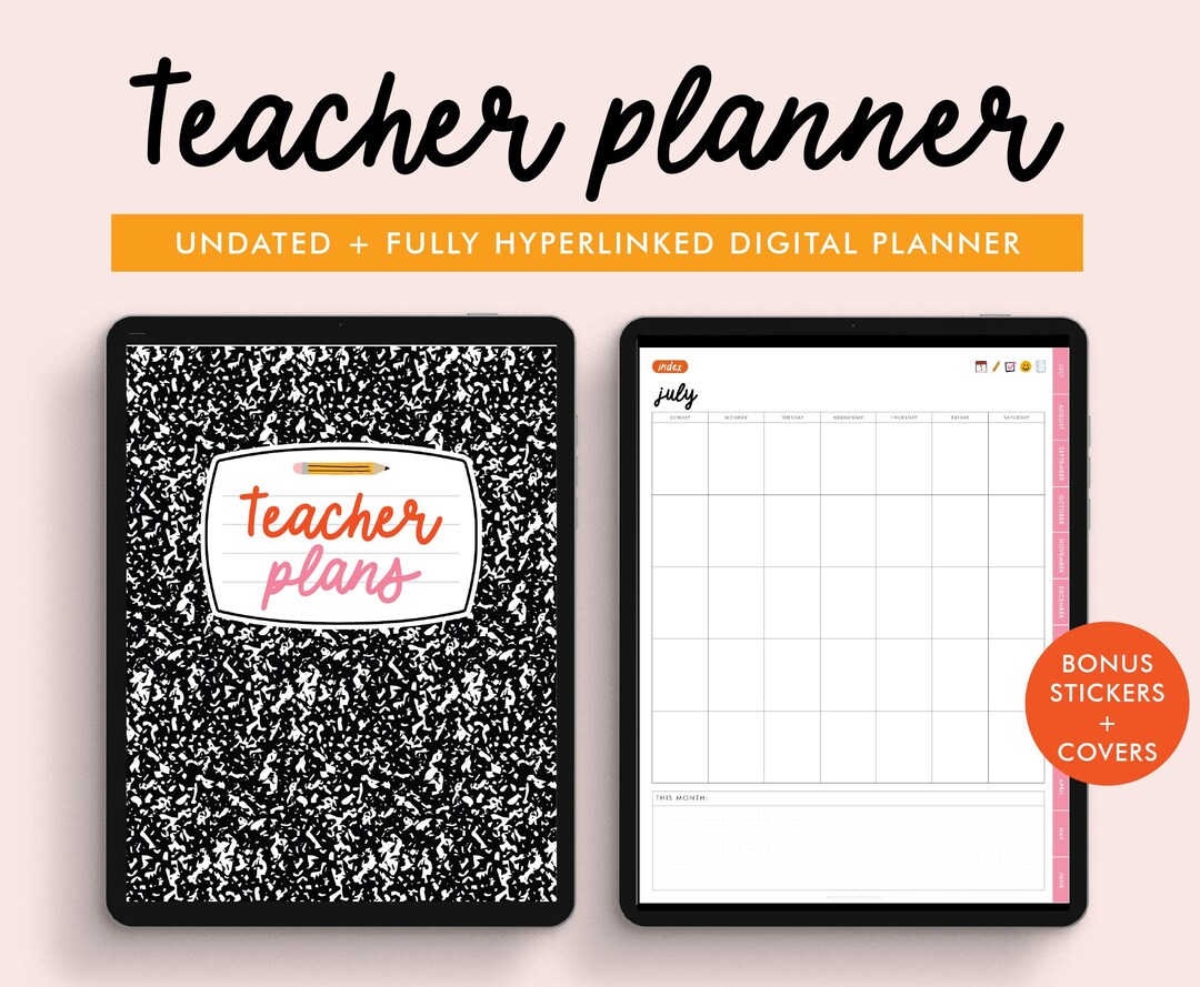 Teacher Digital Planner Sweet UNDATED | Teacher Planner | Goodnotes ...