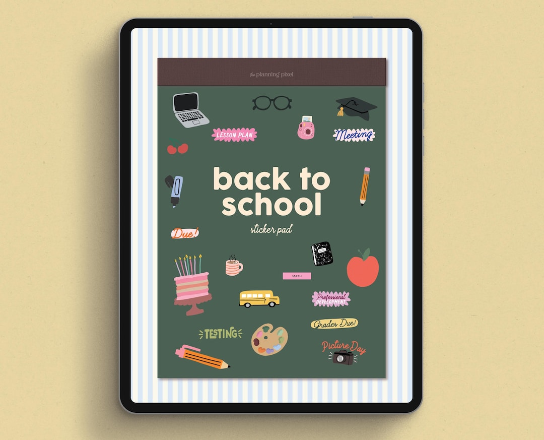 Back to School Digital Planner Stickers | Digital Teacher Stickers ...