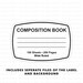 Composition Book SVG | Composition Book Cover | Notebook Template - Etsy