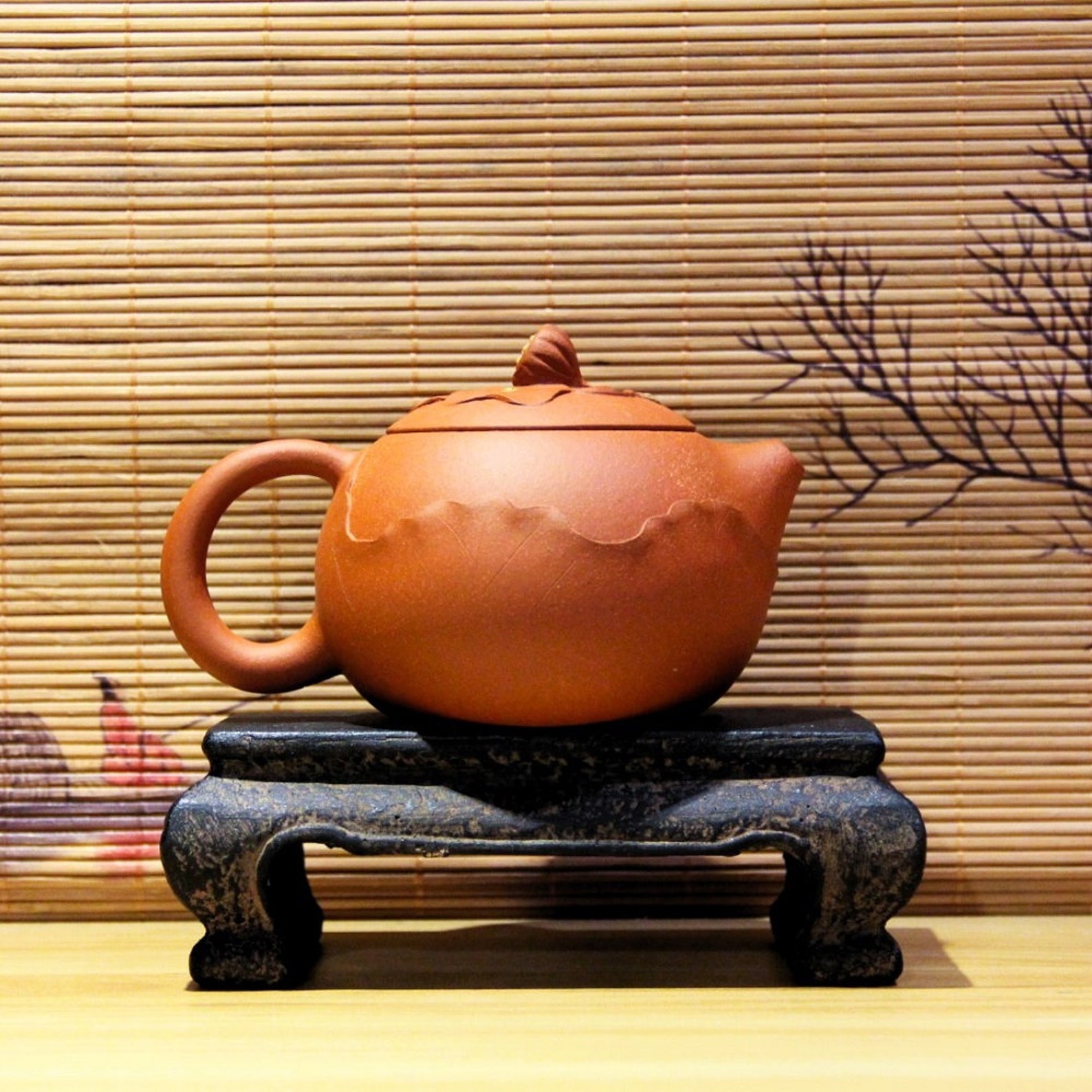 Yixing Zisha Teapot [lotus Xishi] 250ml | Handmade Purple Clay Teapot ...