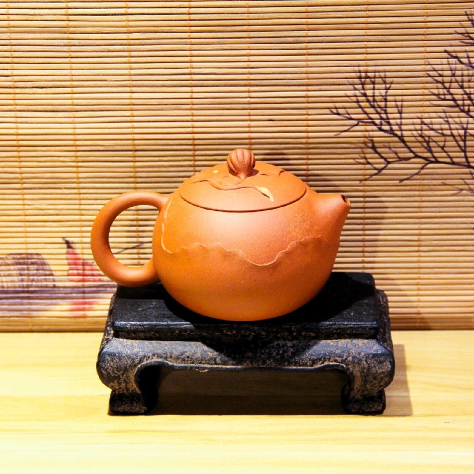 Yixing Zisha Teapot lotus Xishi 250ml Handmade Teapot Purple Clay ...