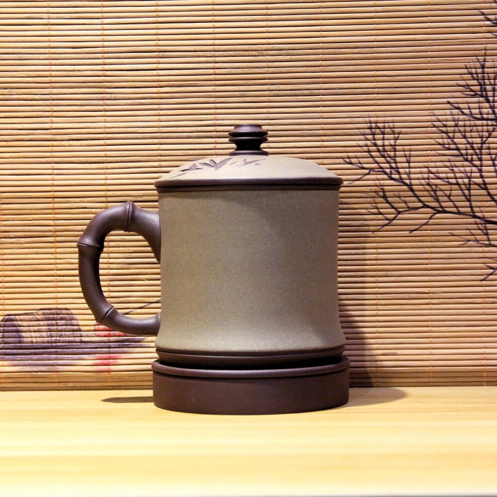 Yixing Zisha Tea Mug With Filter [bamboo Breeze] 470ml | Handmade Tea ...