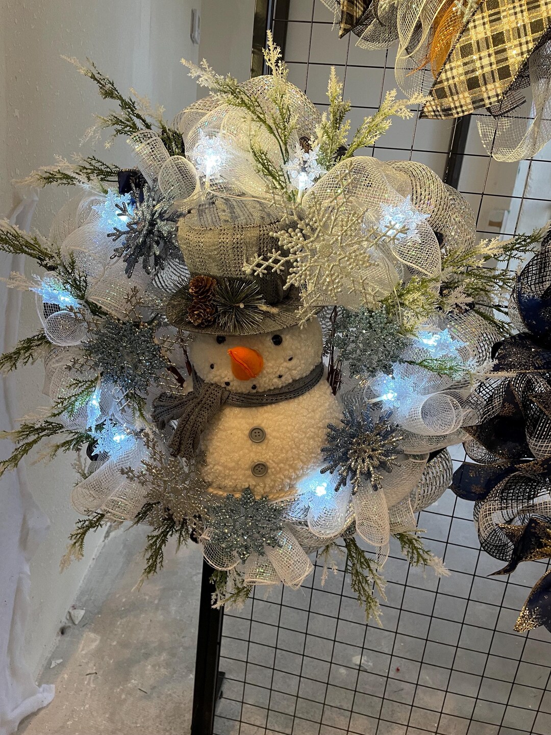 Dusty Blue Snowman Elegance - Etsy