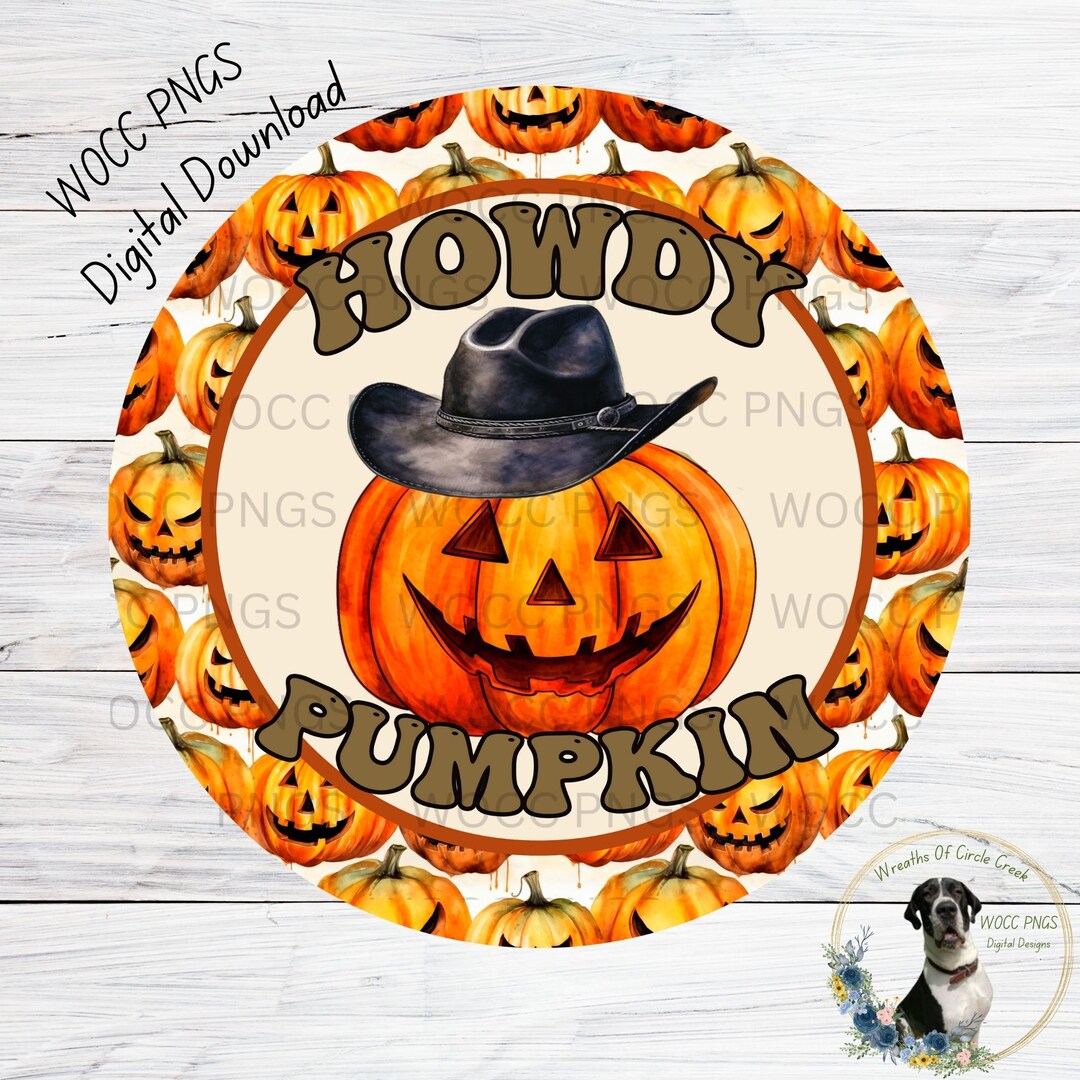 Howdy Pumpkin, Cowboy Jack, Halloween, Jack-o-lantern, Round, PNG ...