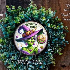 Wickedly Sweet PNG | Candy Green Witch Halloween Sign | Cute Spooky ...