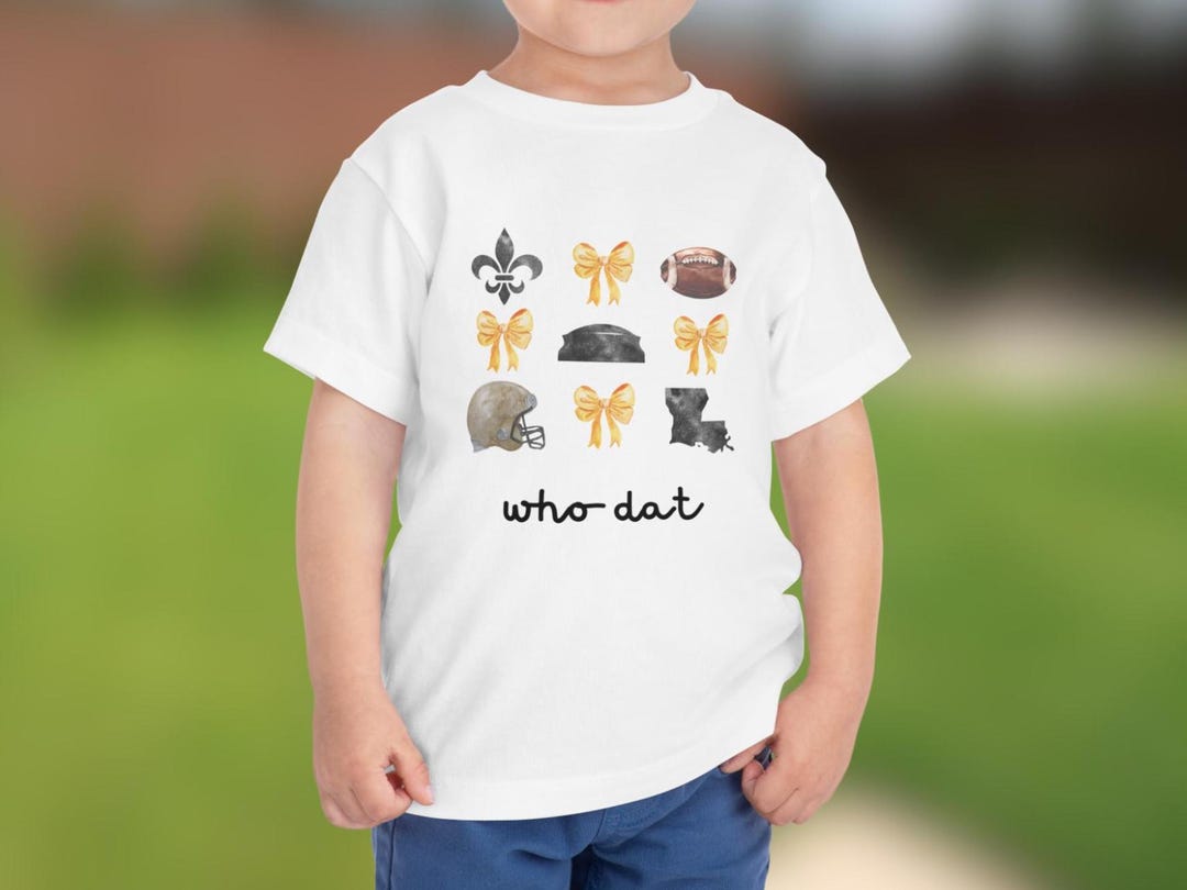 New Orleans Fan Tshirt Girls Who Dat Nola Bows Football Tee Gift for ...