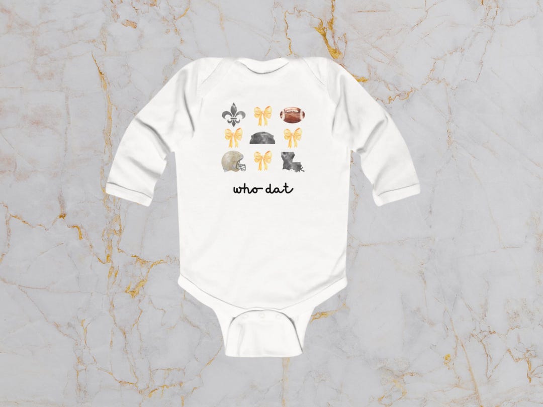 New Orleans Girl's Game Day Shirt Who Dat Toddler Girl Coquette Onesie ...