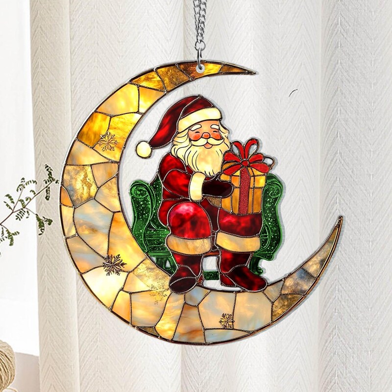 Santa Claus Moon - Etsy