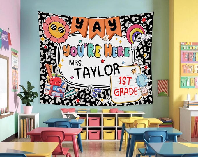 Classroom Decor, Composition Notebook Theme, Custom Classroom Tapestry ...