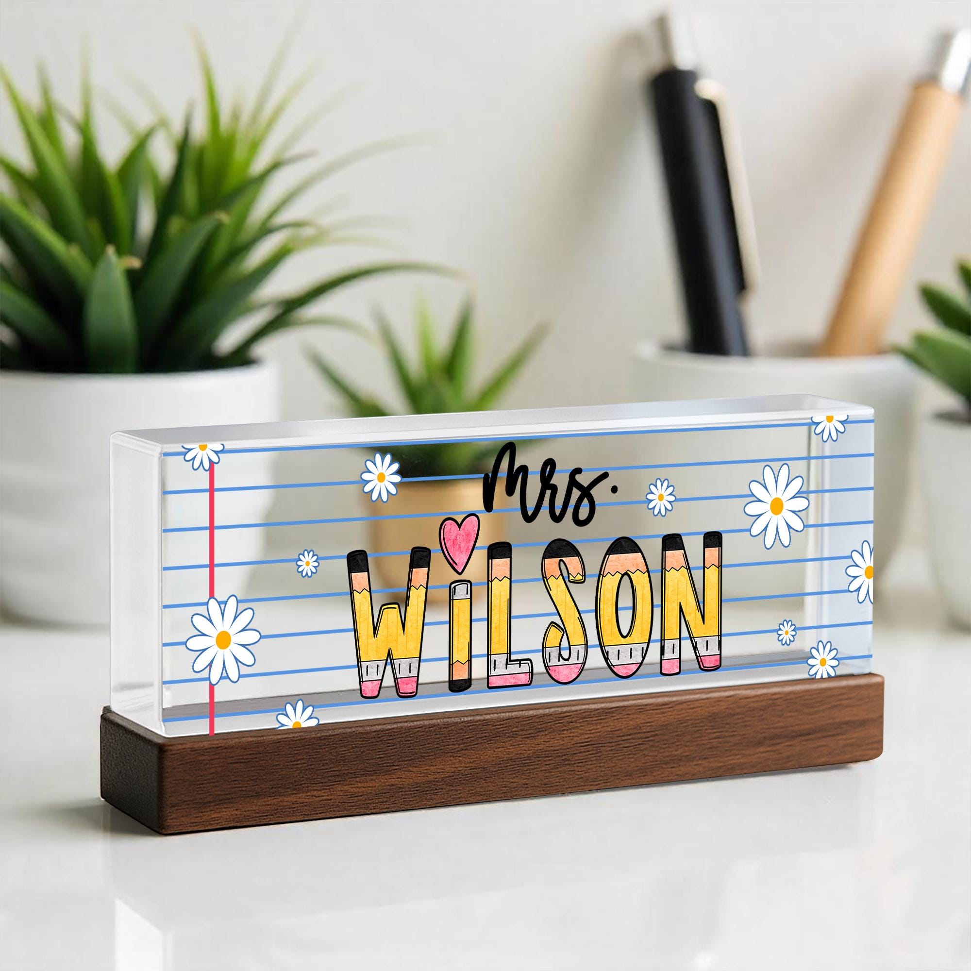 Personalized Teacher Desk Name Plate, Teacher Gift, Name Plate for Desk ...