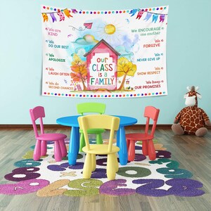 Teacher Classroom Tapestry, Our Class is A Family Tapestry, Welcome ...