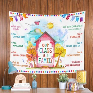 Teacher Classroom Tapestry, Our Class is A Family Tapestry, Welcome ...