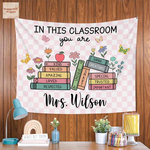 Classroom Tapestry - Etsy