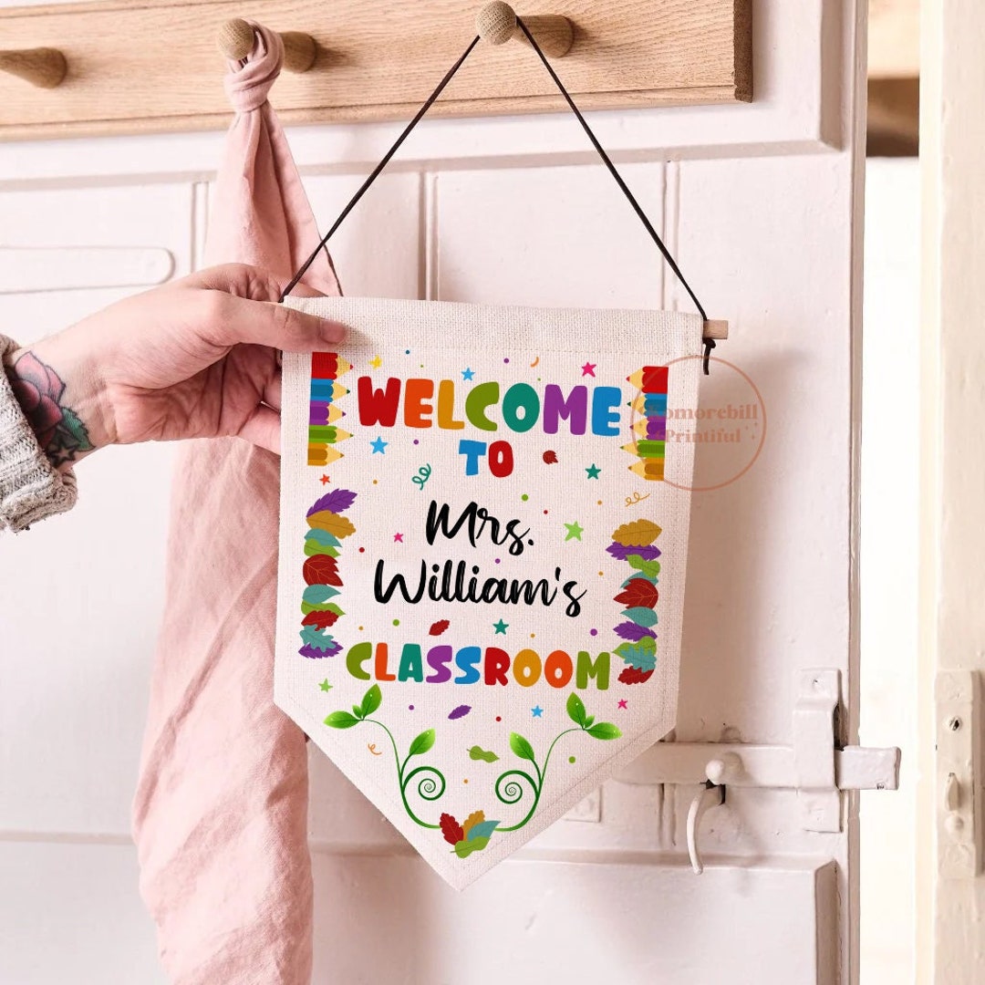 Personalized Teacher Pennant Flag, Teacher Pennant Flag, Teacher Gifts ...