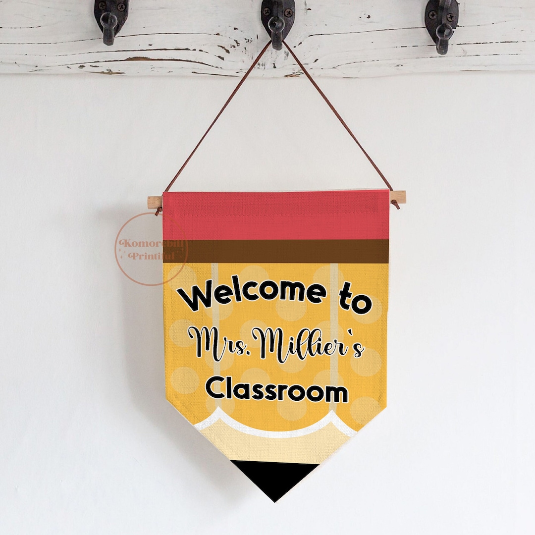 Teacher Personalized Classroom Flag, Back to School, Gift for Teacher ...