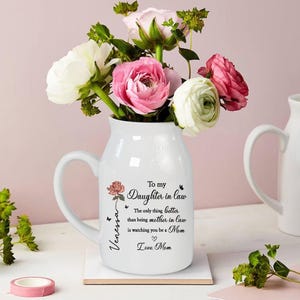 Personalized Mother Daughter-in-law Flower Vase, the Only Thing Better ...
