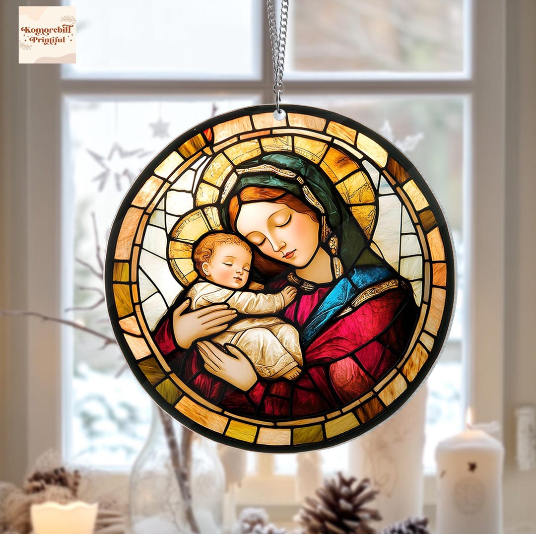 Baby Jesus Christmas Window Hanging Ornament, Jesus Faith Window ...