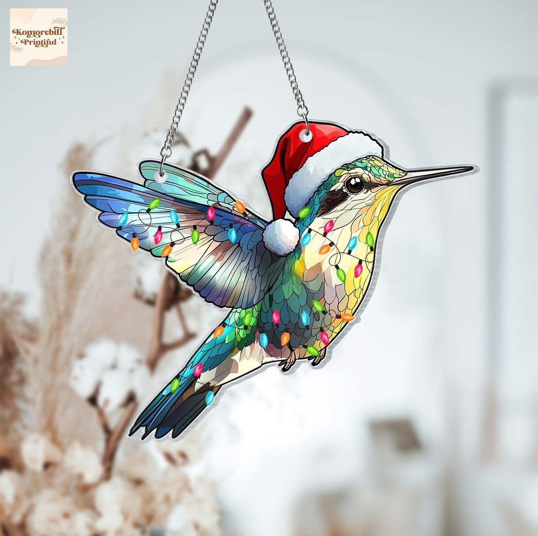 Christmas Hummingbird Suncatcher, Hummingbird Lover, Christmas ...