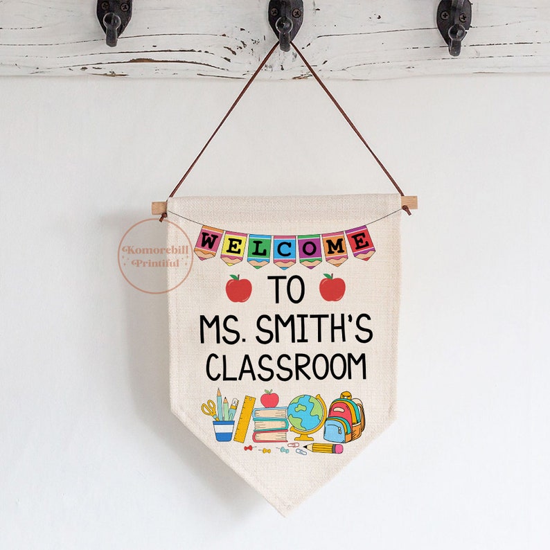 Personalized Classroom Flag, Teacher Flag, Classroom Flag, School Decor ...