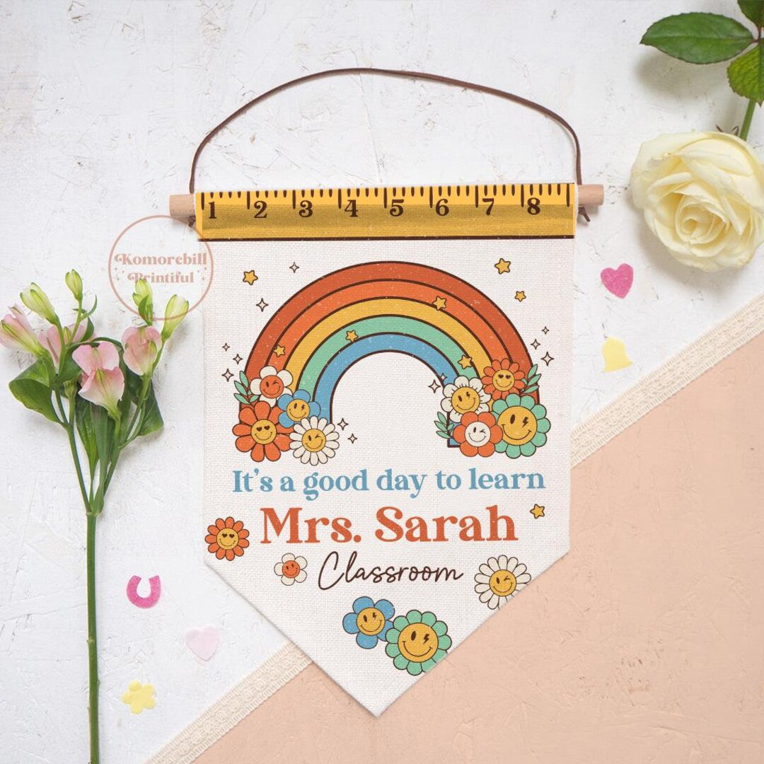 Best Teacher Appreciation Gift, Rainbow Daisy Classroom Decor, Teacher ...