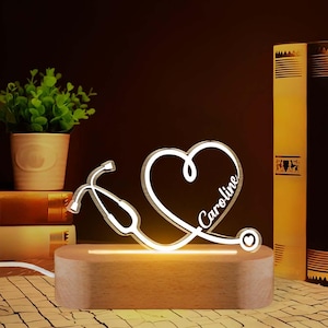 Personalized Nurse 3D Led Night Light, Graduation Gift, Nurse ...