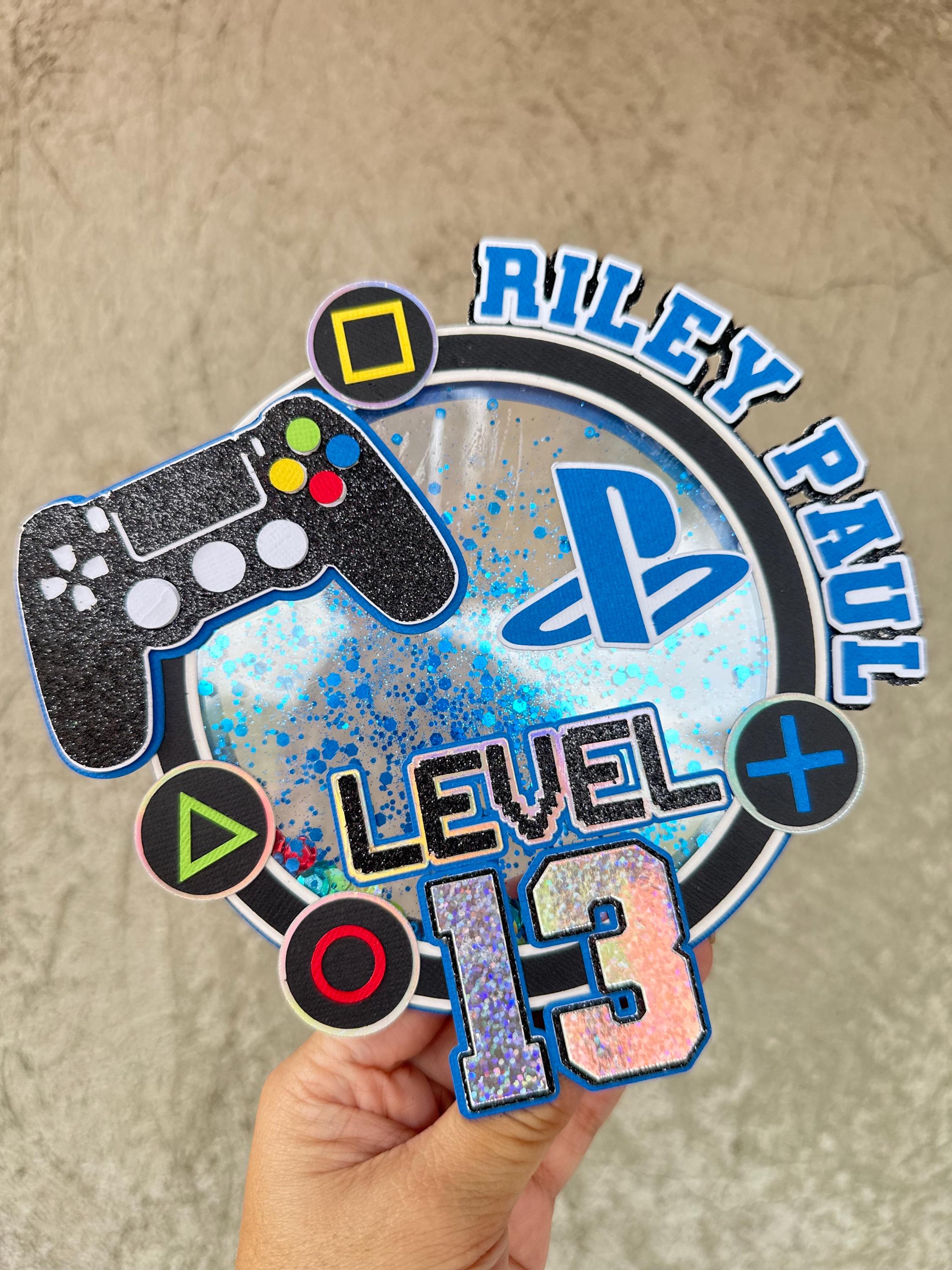Personalized Gamer Cake Topper: Level up Birthday Party Decor - Etsy