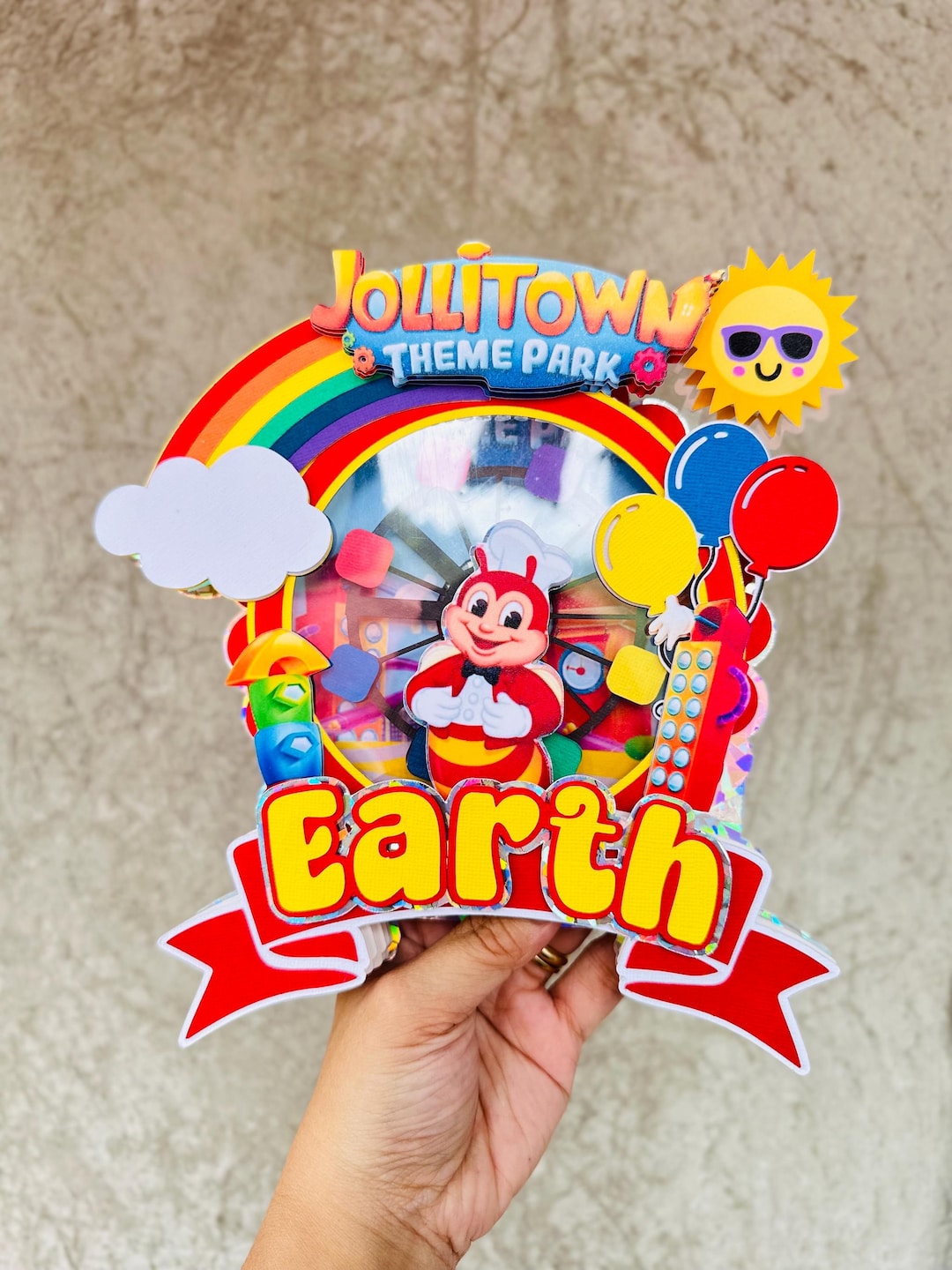 Customized Jollibee 3D Cake Topper | Filipino Theme Jolli Kids Party ...