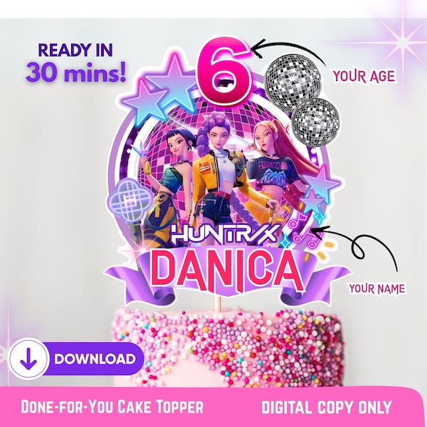 Kpop demon hunters birthday cake - Etsy México