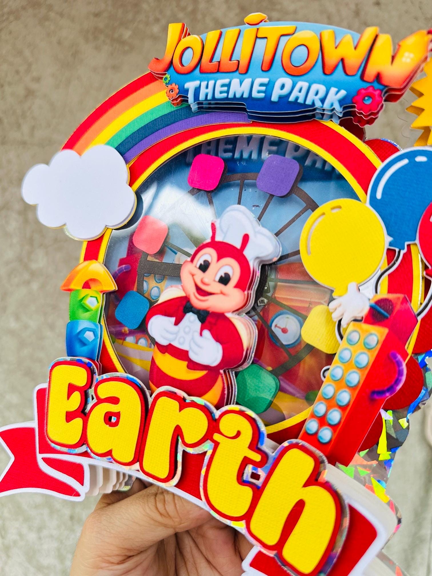 Customized Jollibee 3D Cake Topper | Filipino Theme Jolli Kids Party ...