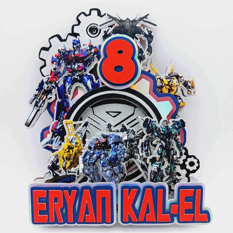 Light up Transformers Cake Topper: Customized 3D Optimus Prime Party ...