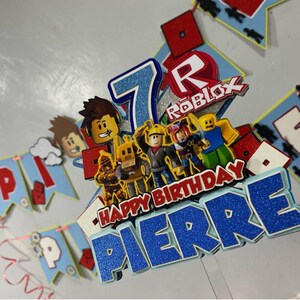 Personalized Roblox 3D Cake Topper Fully Custom Cake Topper Videogame ...