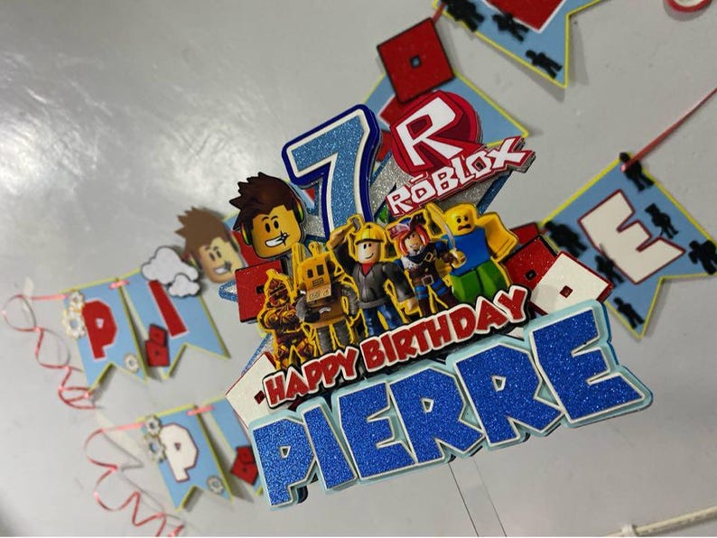 Personalized Roblox 3D Cake Topper Fully Custom Cake Topper Videogame ...