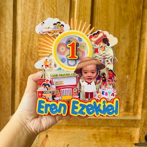 Custom Pinoy Barrio Fiesta 3D Cake Topper With Lights - Etsy