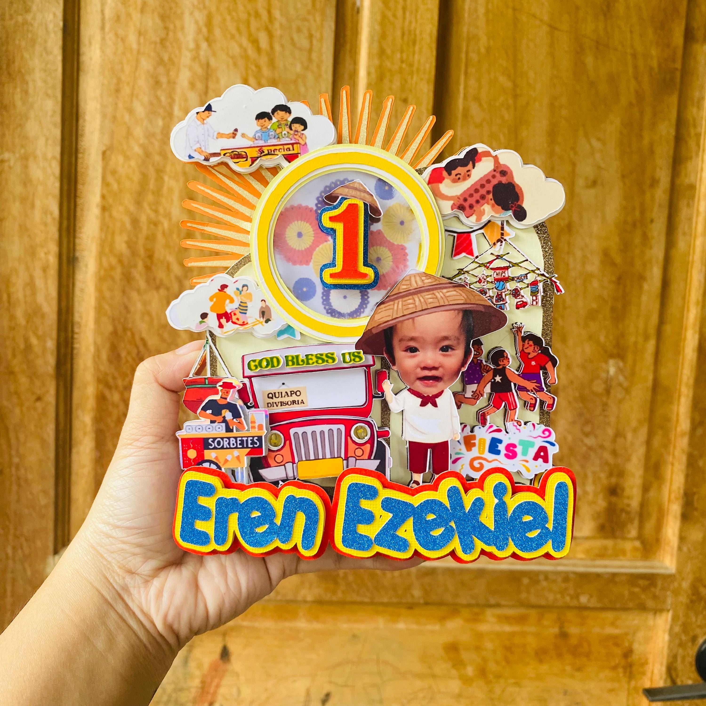 Custom Pinoy Barrio Fiesta 3D Cake Topper With Lights - Etsy