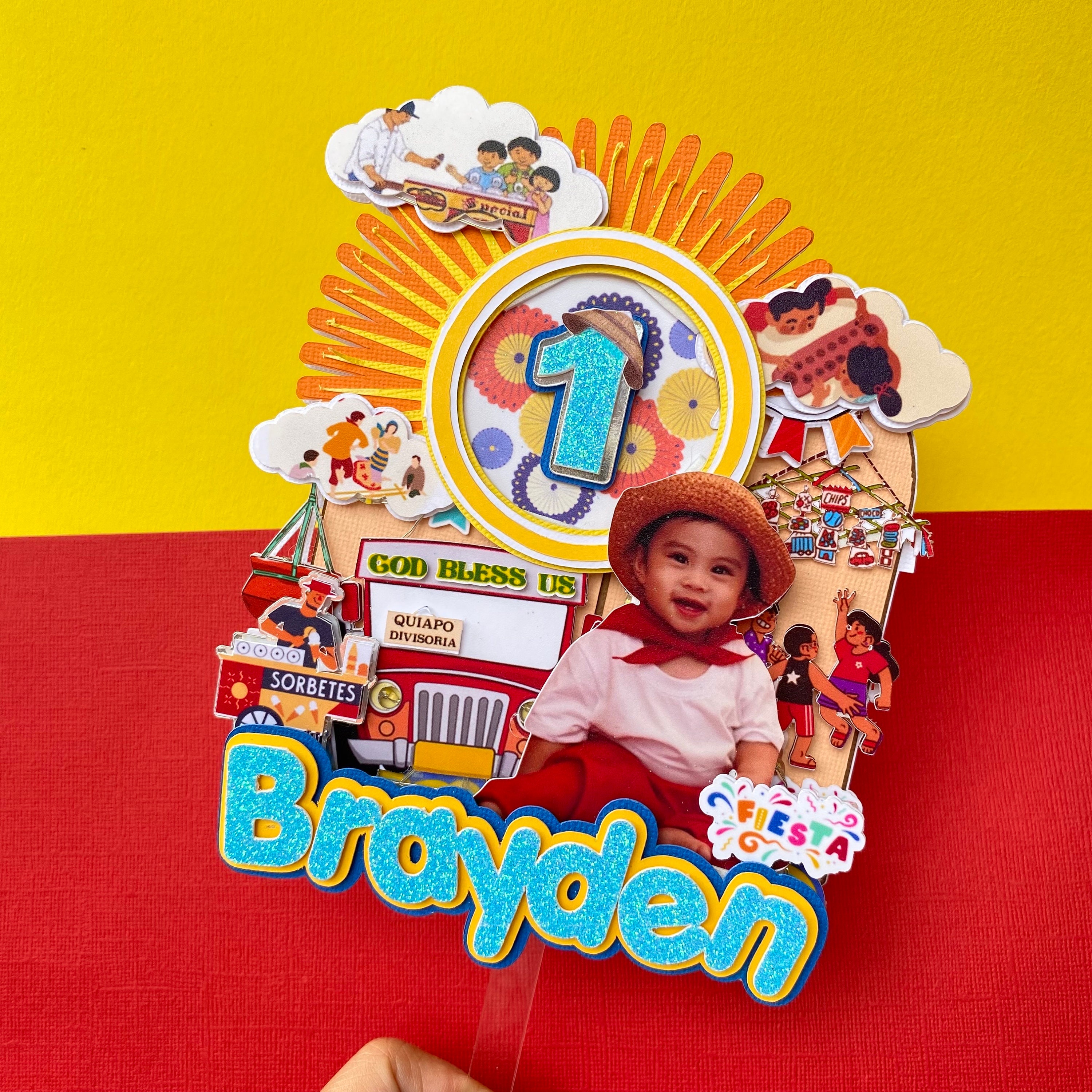 Custom Pinoy Barrio Fiesta 3D Cake Topper With Lights - Etsy