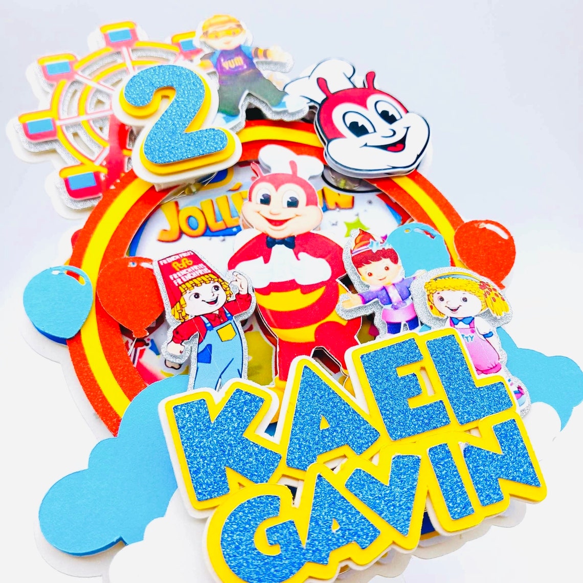 Jollibee Birthday Party Cake Topper: Customizable Filipino Theme - Etsy