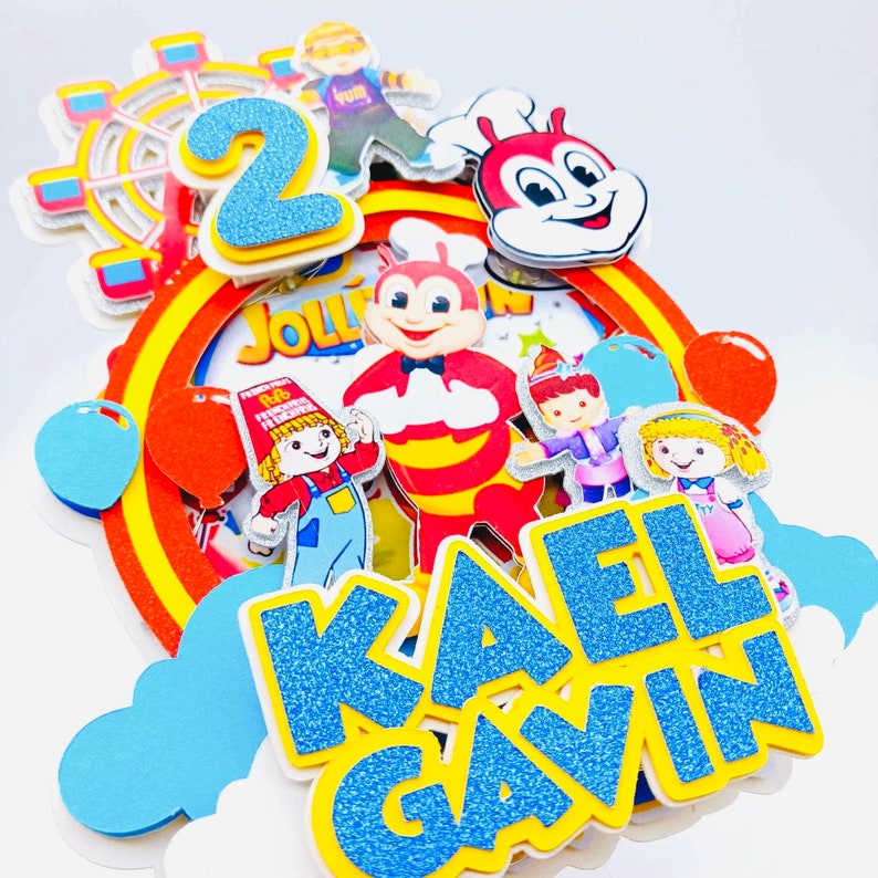 Jollibee Birthday Party Cake Topper: Customizable Filipino Theme - Etsy