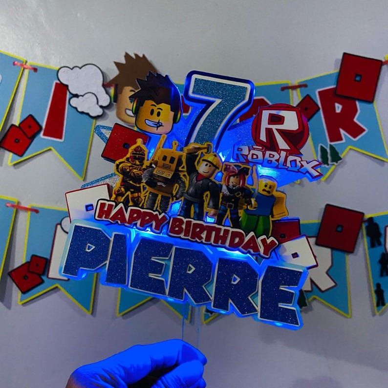 Personalized Roblox 3D Cake Topper Fully Custom Cake Topper Videogame ...