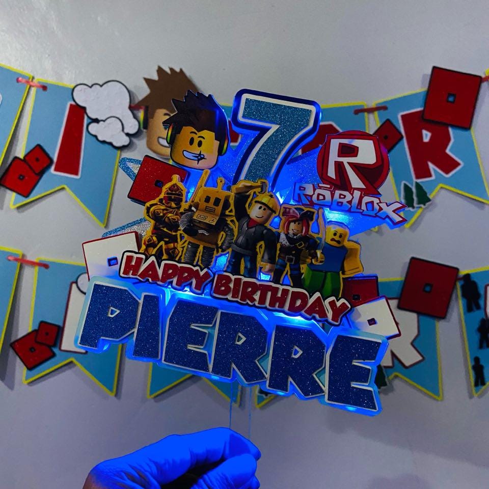 Personalized Roblox 3D Cake Topper | Fully Custom Cake Topper ...