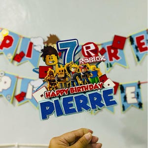 Personalized Roblox 3D Cake Topper Fully Custom Cake Topper Videogame ...