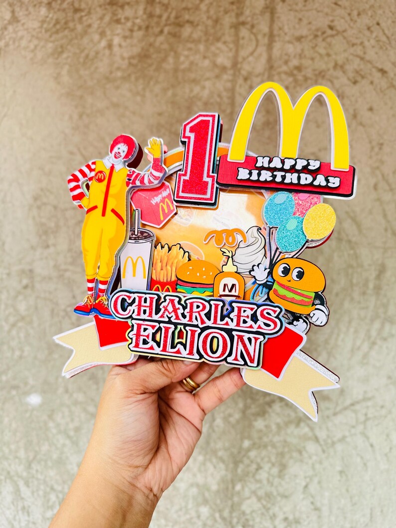 Custom Mcdonald's Birthday Cake Topper: Kiddie Crew Party Decor - Etsy ...