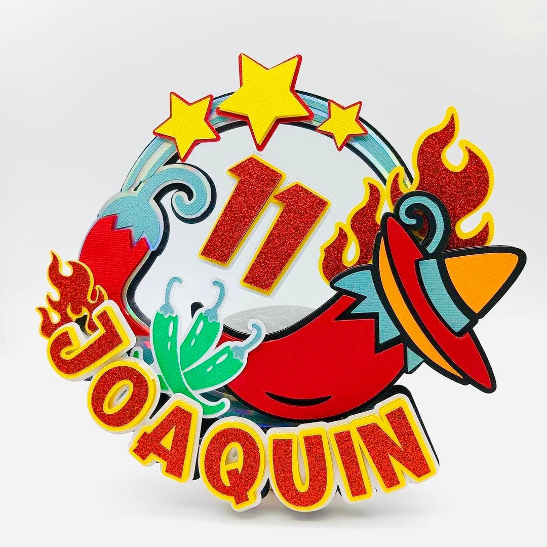 Hot Chili 3D Cake Topper Mexican Theme Cake Decoration for Birthdays ...